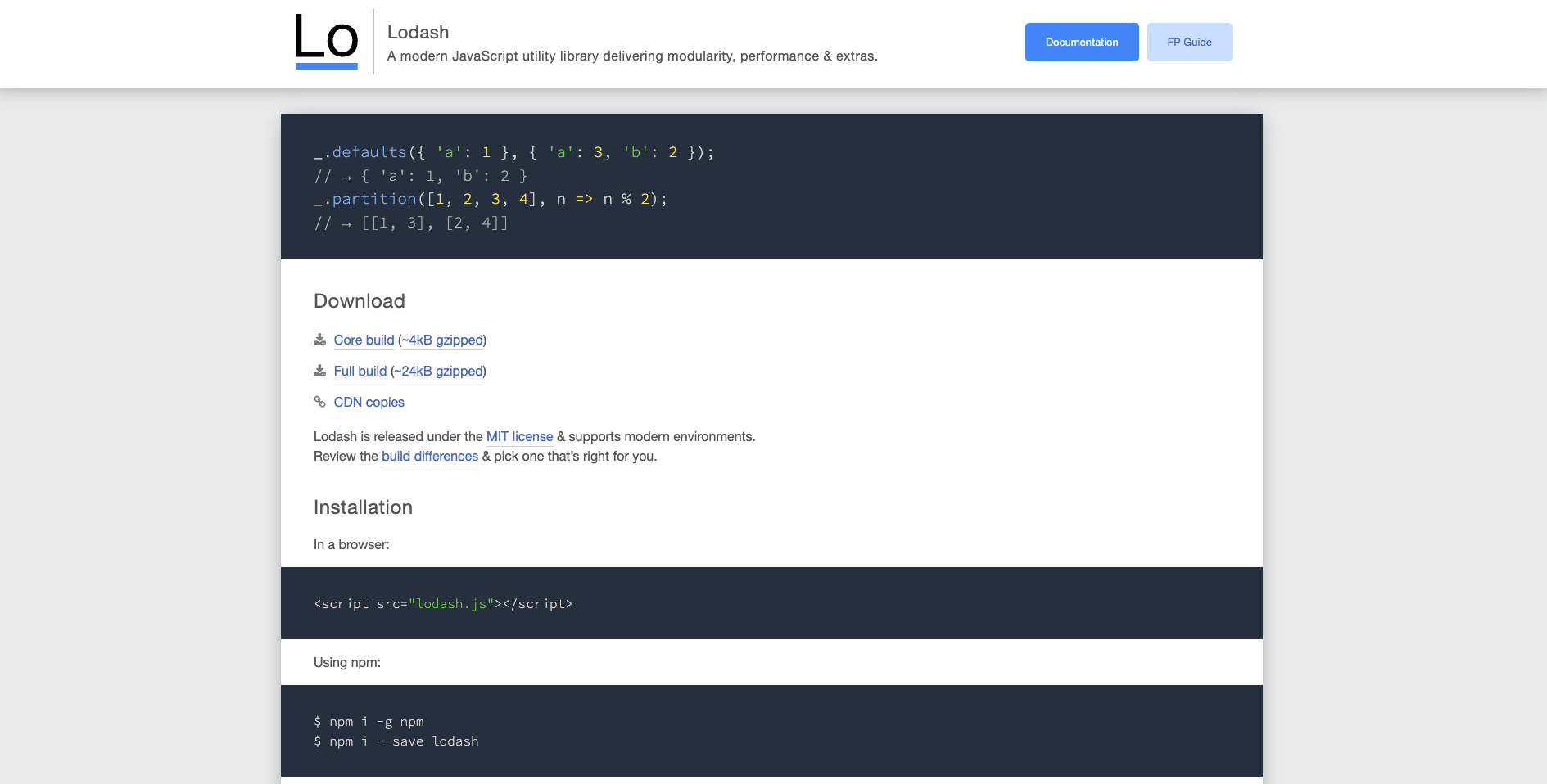 Lodash: JavaScript 라이브러리 사용방법 및 예제 - CHOONZANG